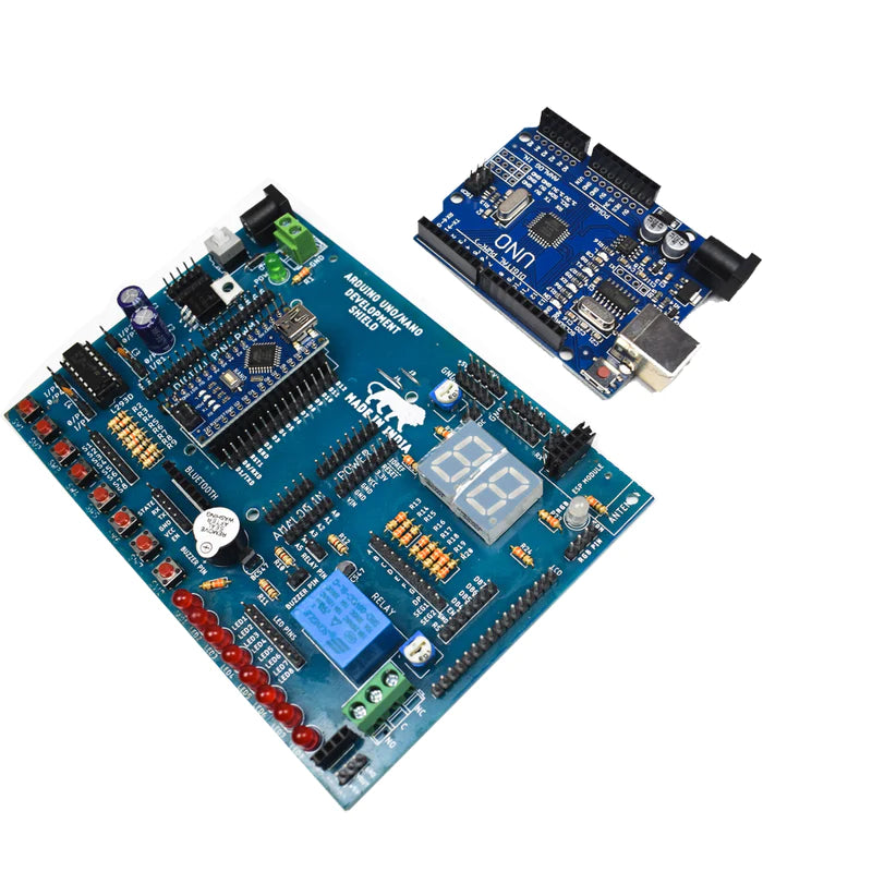 Arduino Unonano Development Board Shield With Uno And Nano Board Arrowtechcart