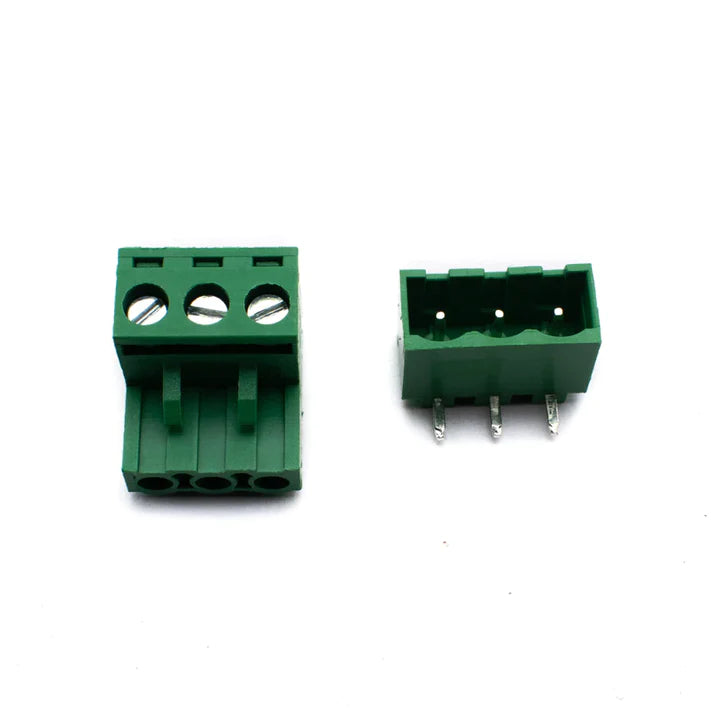 3 Pin Male & Female Pair Plug-in Screw Terminal Block Connector From ...