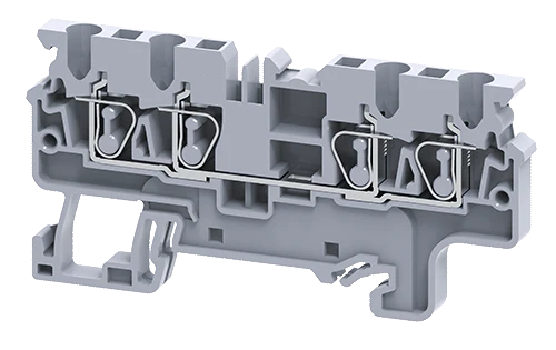 Connectwell CX2.5/4 2.5 sq.mm Spring Clamp Feed Through Terminal Block ...