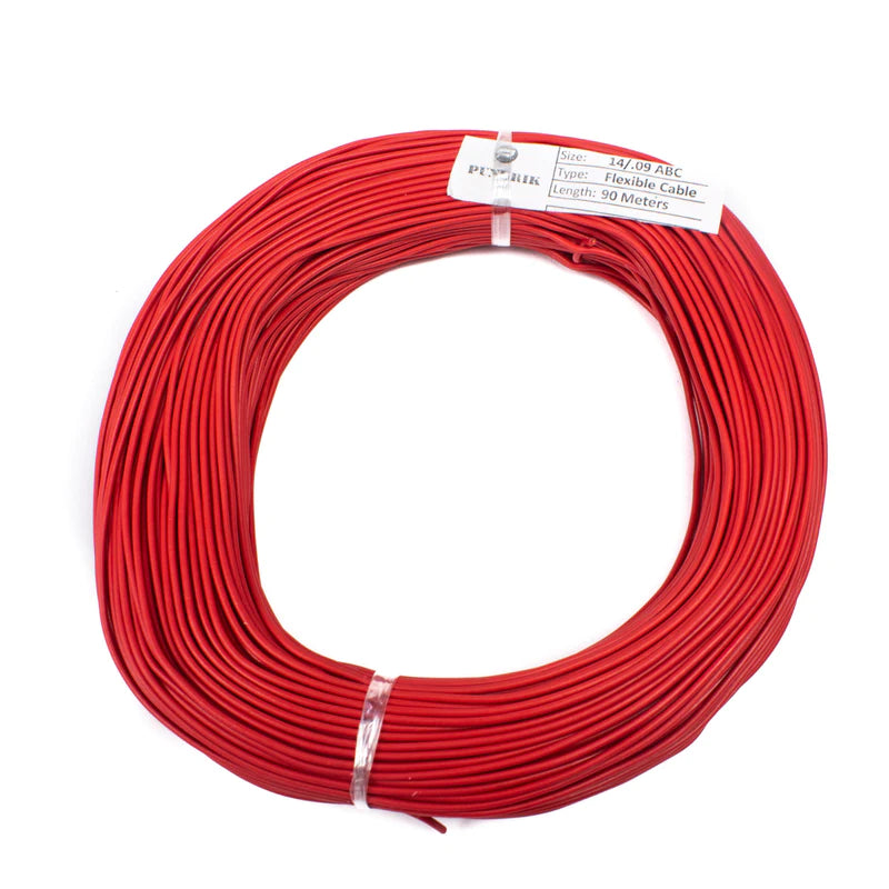 27 AWG Multi Strand Wire - 14/0.09 (Red) 90 Meter – ArrowTechCart