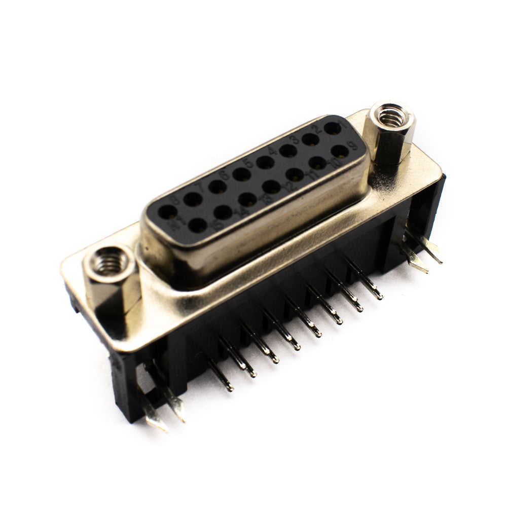 DB15 VGA Female Connector - 15 Pin Right Angle (Pack of 10) – ArrowTechCart
