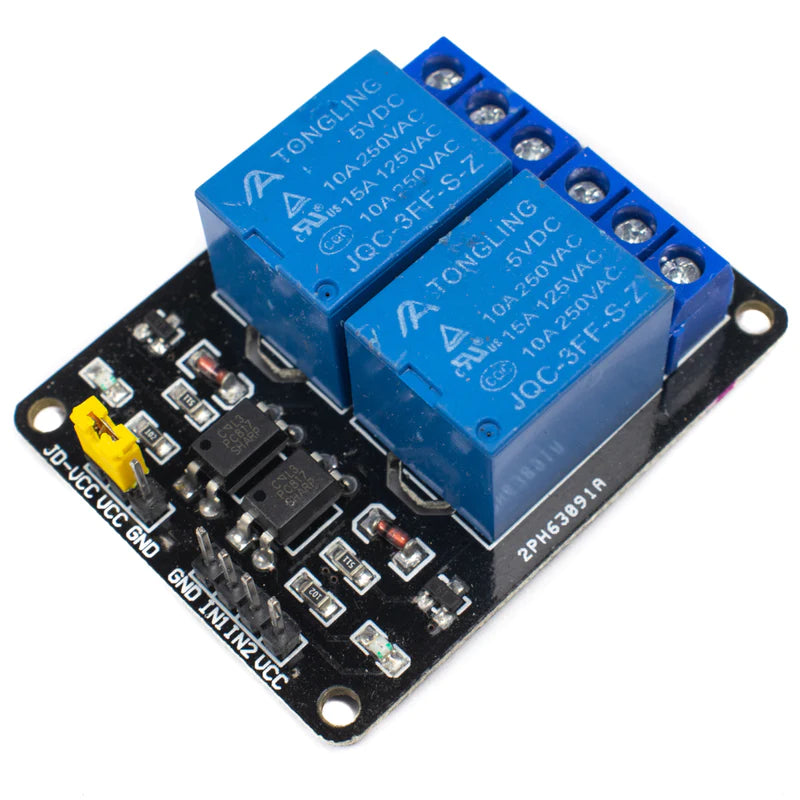 2 Channel 5V 10A Relay Module with optocoupler – ArrowTechCart