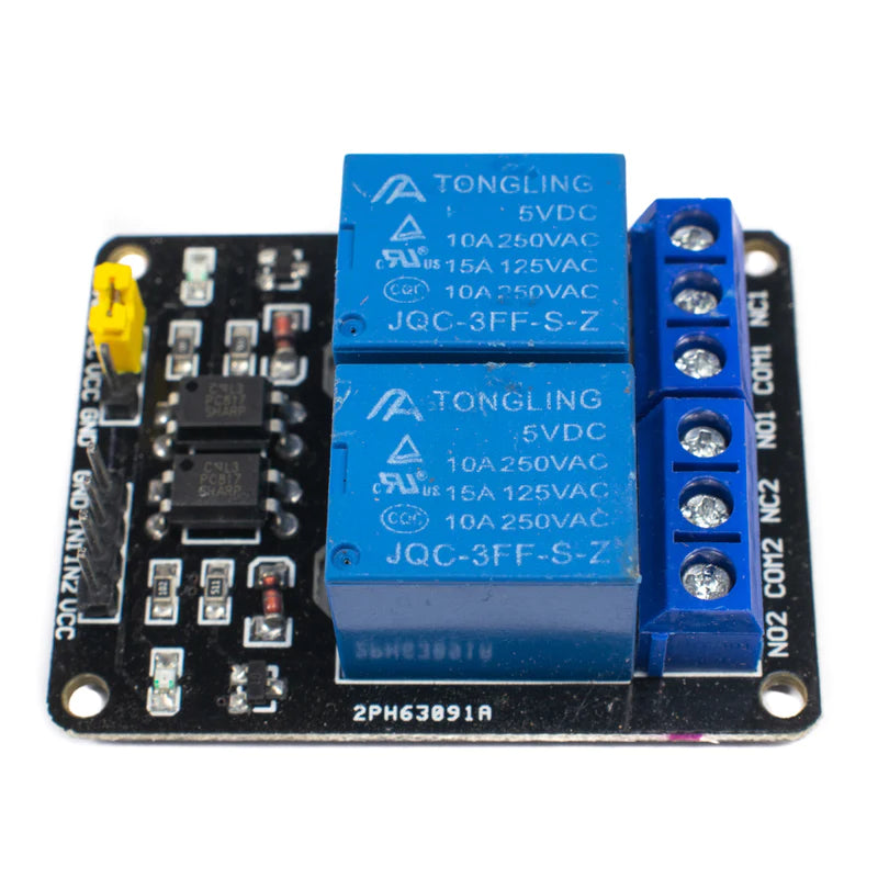 2 Channel 5V 10A Relay Module with optocoupler – ArrowTechCart